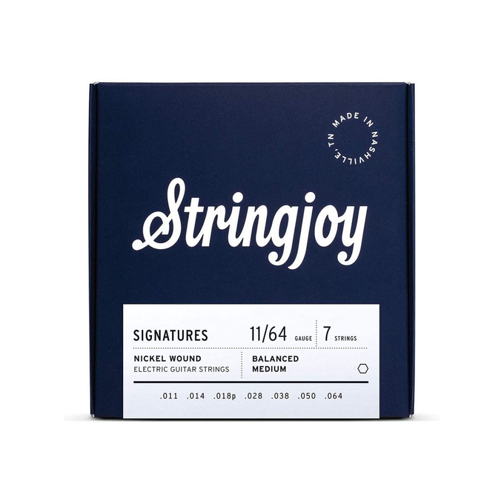 Stringjoy Signatures | 7 String Balanced Medium Gauge (11-64) Nickel ...